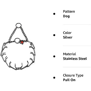 Herm Sprenger Stainless Steel Prong Dog Training Collar Ultra-Plus Pet Pinch Collar No-Pull Collar for Dogs Anti Pull Training Collar Made in Germany 3.2mm x 23in Medium