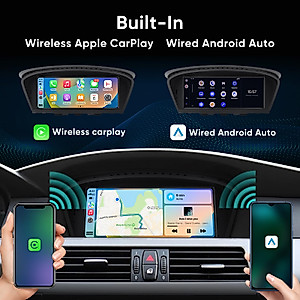 for BMW 3 5 Series E60 E61 E63 E64 E90 E91 E92 E93 2005-2008 Upgrade Radio Car Stereo Qualcomm 665 Otca Cores Built-in 4G LTE GPS Navigation Wireless Apple CarPlay Android Auto 8.8 inch Touchscreen