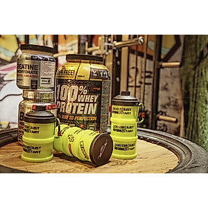 SPEQT Protein Powder Stackable Container To Go,with Top Cap Funnel for Water Bottle,Twist Lock Portable Supplement Organize Storage Dispenser for Pre/Post Workout,Fitness,Travel,Gym