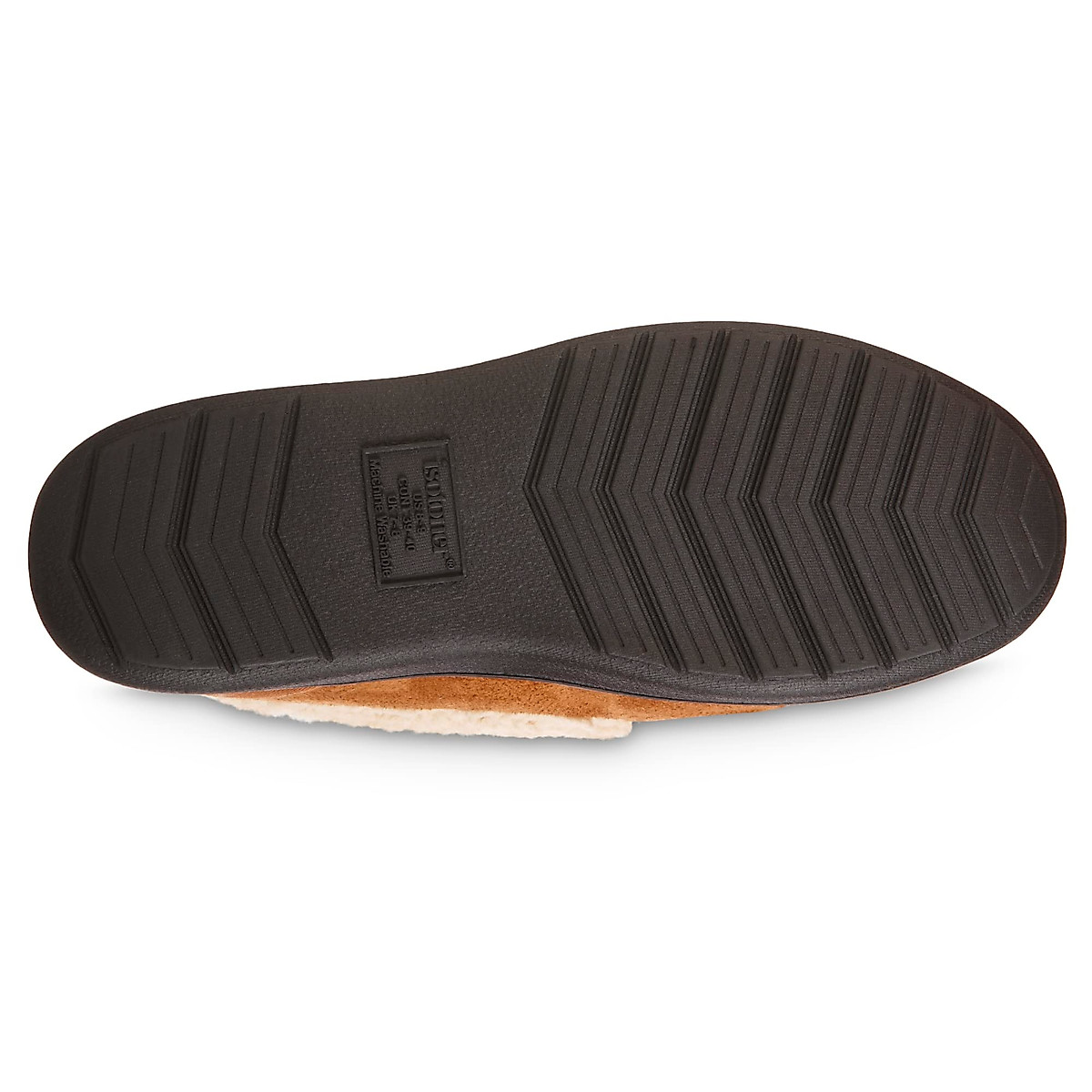 isotoner Men's Recycled Advanced Memory Foam Microsuede Vincent ECO Comfort Moccasin Slippers, Cognac, 9.5-10.5