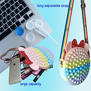 Pop Purse It Crossbody Girl, Lady Handbag, Large Pop Shoulder Purse for Kids(Cylinder Blue)