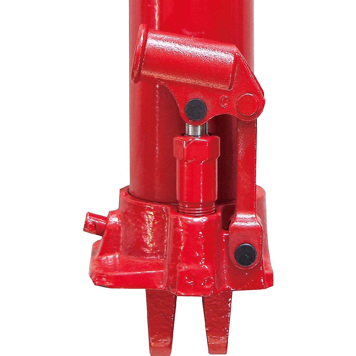 Big Red 3 Ton Hydraulic Long Ram Jack with Single Piston Pump and Clevis Base (Fits: Garage/Shop Cranes, Engine Hoists, and More) w/Handle, Red, A41417R