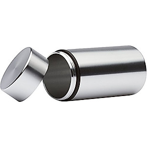 HIDE Stash Jar - Airtight Smell Proof Durable Multi-Use Portable Metal Herb Jar Container. Waterproof Aluminum Screw-top Lid Lock (Pack of 2, Silver)