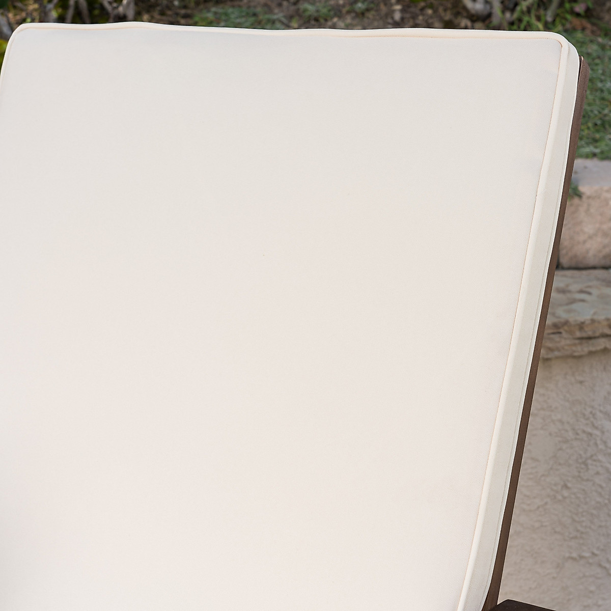 Christopher Knight Home 304347 Louise Outdoor Acacia Wood Rocking Chair (Set of 2), Dark Brown/Cream Cushion