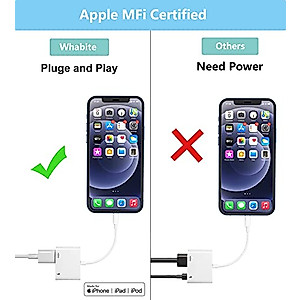 Wahbite Lightning to HDMI Digital AV Adapter, 1080P Video AV Audio Converter Cable, HDMI Sync Screen Connector Compatible with iPhone 13 12 11 XR XS Max X 8 7 6 Plus to HD TV Projector Monitor