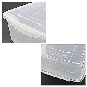Gloreen Clear Storage Bin, 16 Quart Latch Bins/Containers/Boxes with Lid, Pack of 2