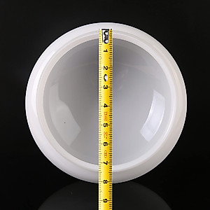 Dysmio 8-Inch White Classic Globe, Dome, Fitter Size 7-1/2 inches, Replacement Mushroom Glass Shade for Pendant, Fan light, Bathroom