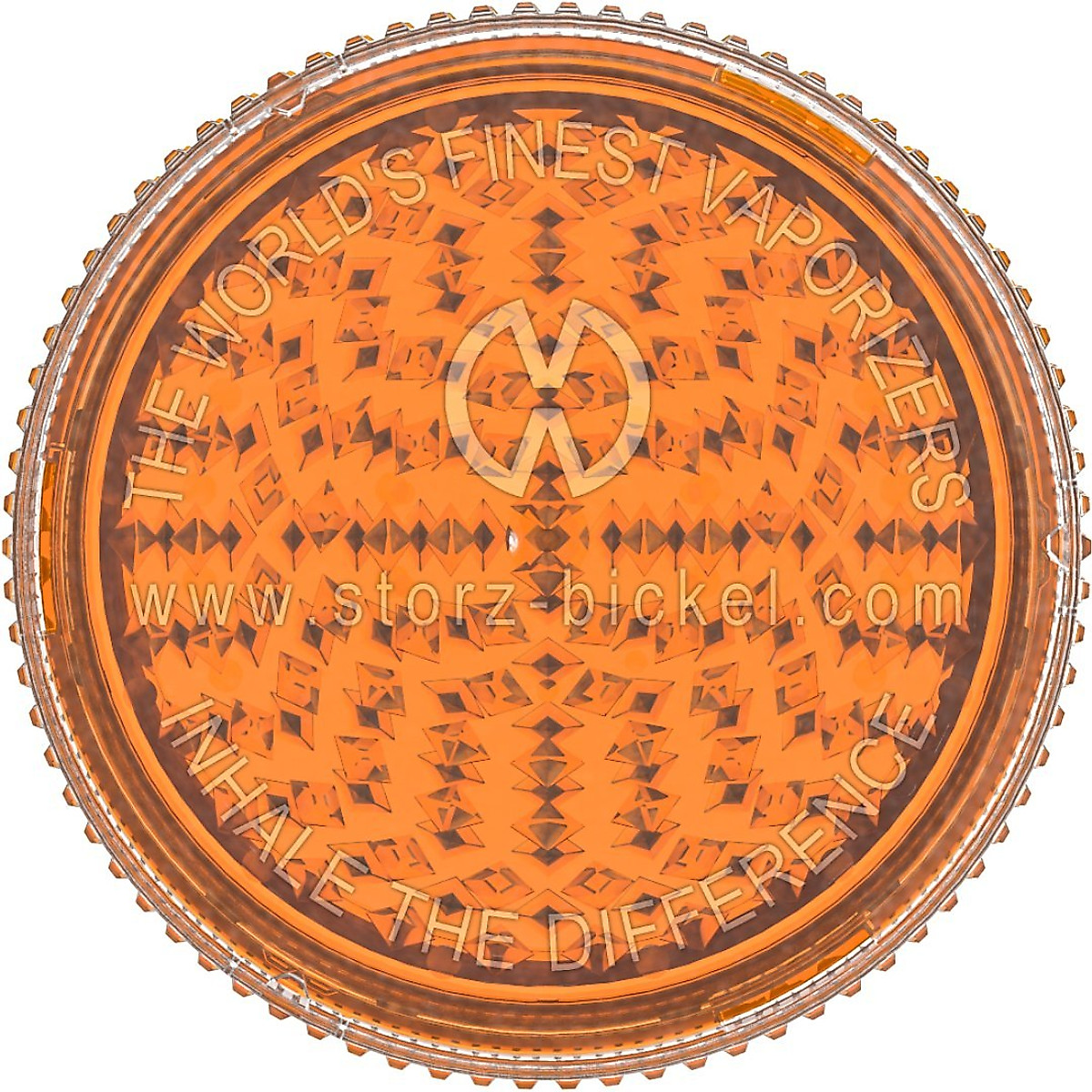 Storz & Bickel Volcano Plastic (Acrylic) 2pc Herb Grinder- Orange 3.5 Inc (90mm)