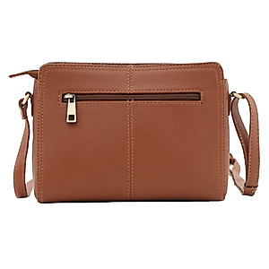 Texan Bull Leather Crossbody Bags For Women- Small Crossover Crossbody Bag With Shoulder Sling Adjustable Strap Womens Purses Purses And Handbags (Tan)