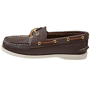 Sperry womens Authentic Original Boat Shoe, Brown/White, 8 US
