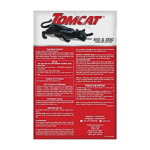 Tomcat Rat & Mouse Killer Child & Dog Resistant, Refillable Station for Indoor and Outdoor, 1 Station and 15 Poison Refills
