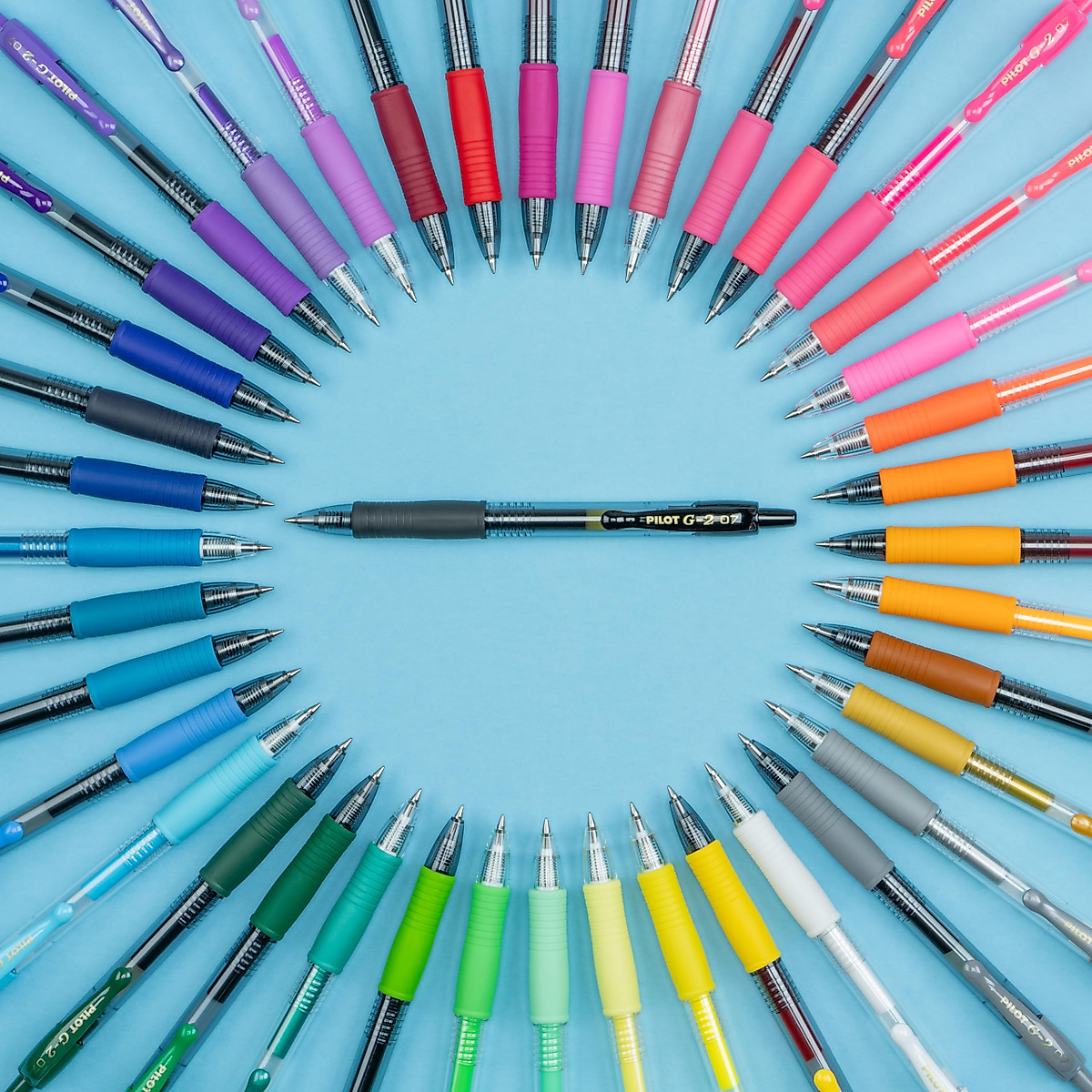 PILOT G2 Metallics Refillable and Retractable Rolling Ball Gel Pens, Fine Point, Assorted Color Inks, 8-Pack Pouch (34405)