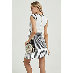 Small Crossbody Bags Shoulder Bag for Women Bee Stylish Lady Fashion Cute Purse Mini Handbag straw rope design hollow-carved (Black3)