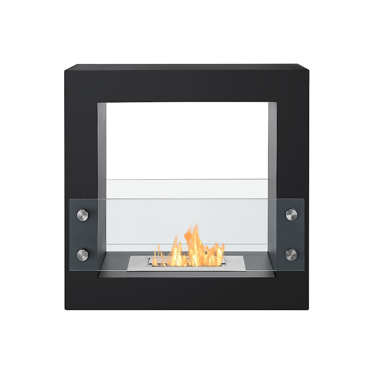 Freestanding Ventless Bio Ethanol Fireplace - Tectum Mini Black | Ignis