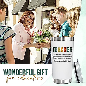 OASSIE Teachers Day Gifts for Women - 20 oz Stainless Steel Insulated Coffee Tumbler With Lid - Graduation Back to School End of The Year Birthday Appreciation Thank You Gifts for Teachers Women