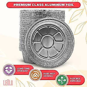 LEGLO 6&#039;&#039; Round Tin Foil Cake Pans - Round Cake Pan Baking Container Pack of 50 Foil Pan Aluminum Foil Pans Microwave Cooking Pan Heavy Duty Cooking Pans- Round Baking Pan Storage Aluminum Pie Pans