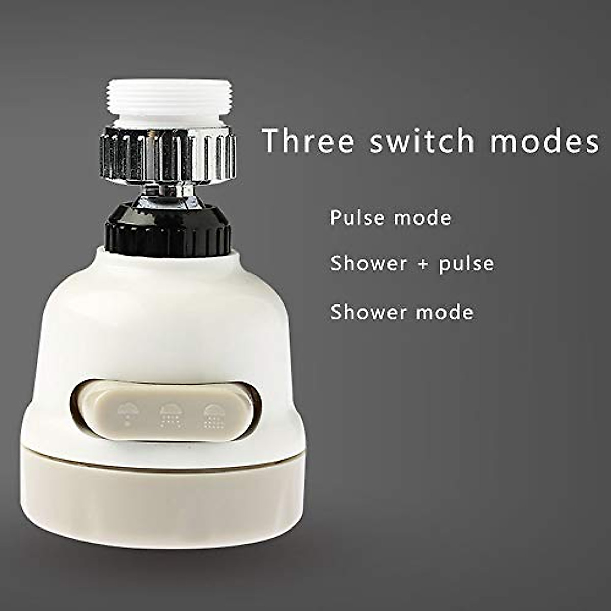 INIFLM 360° Rotating Kitchen Faucet Booster Shower, Water-Saving Filter Universal Splash-Proof Nozzle