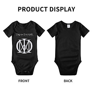 Baby Boy Clothes, Baby Boys' Short Sleeve One-Piece Bodysuits American Progressive Metal Band Dream Music Theme Theater Baby Clothes, Infant Romper Suit Cotton Baby Clothes Bodysuit 6 Months