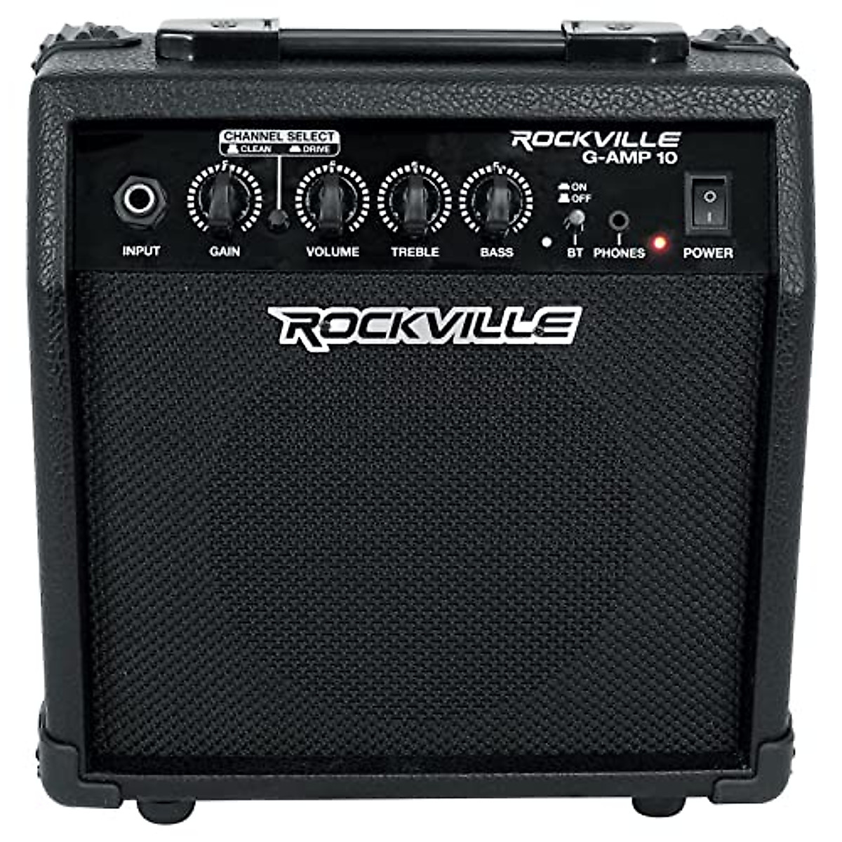 Rockville G-AMP 10w Guitar Amplifier Amp w/Bluetooth+Clean/Distortion+Headphones