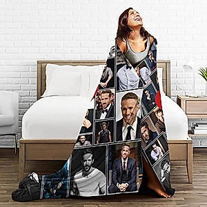 Throw Blanket Ultra-Soft Cozy Throw Blanket Flannel Blankets for Couch Bed Living Room (Black, 50"X40")