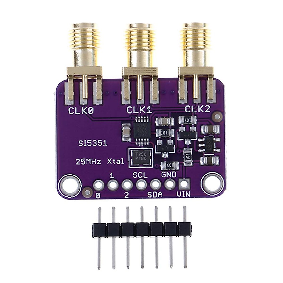 HiLetgo Si5351A I2C 25MHZ I2C High Frequency Signal Generator Breakout Board Square Wave Frequency Generator Signal Generator 8KHz to 160MHz 3-5VDC