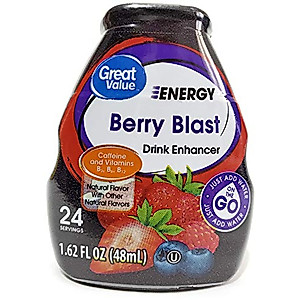 (10 Pack) Great Value Energy Drink Enhancer, Berry Blast, 1.62 fl oz
