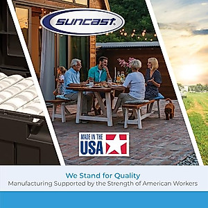 Suncast UV-Resistant Stylish Adirondack Outdoor Backyard Patio Chair with in-Seat Storage, White