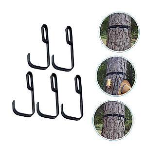 Cabilock 10 Pcs Hook up Camping Lanyard Hook Tree Stands Hanging Hooks Pan Pot Hook Climbing Tree Stands Hangers Heavy Duty Hooks Tree Stand Multi Hook Tree Saddle to Climb Metal Gear Rack