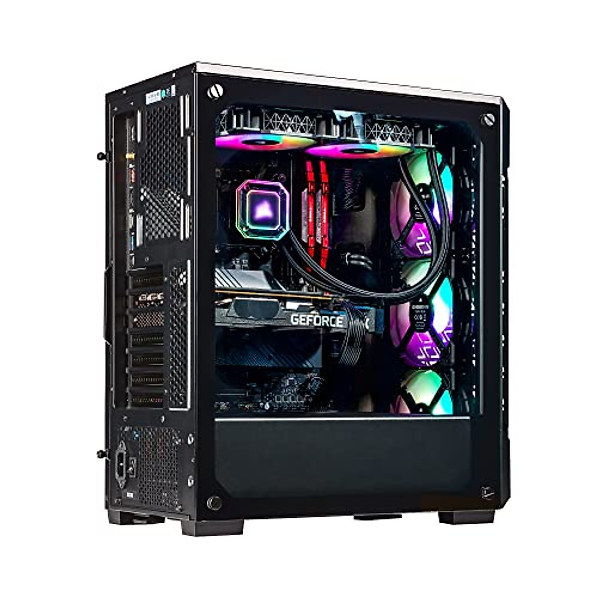 Velztorm Fenrix Prebuilt Gaming Desktop PC Liquid Cooled (Intel i9-12900K 16-Core, GeForce RTX 3070 8GB, 64GB DDR4, 2TB PCIe SSD, RGB Fans, 750W PSU, WiFi 6, BT 5.2, RJ-45, Win10Pro)