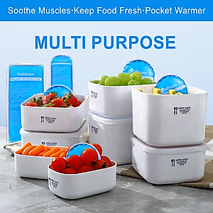 Pallesen Gel Ice Packs for Injuries Reusable Gel Reusable Hot Pack & Cold Pack Compress for Injury, Pain Relief, Rehabilitation, Flexible Therapy, for Knee, Back, Neck, Wrist, Ankle (5 Pack - Blue)