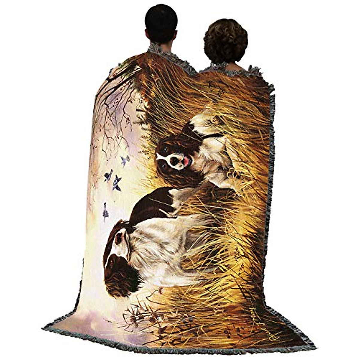 Pure Country Weavers English Springer Spaniel Blanket by Robert May - Gift for Dog Lovers - Tapestry Throw Woven from Cotton - Made in The USA (72x54)