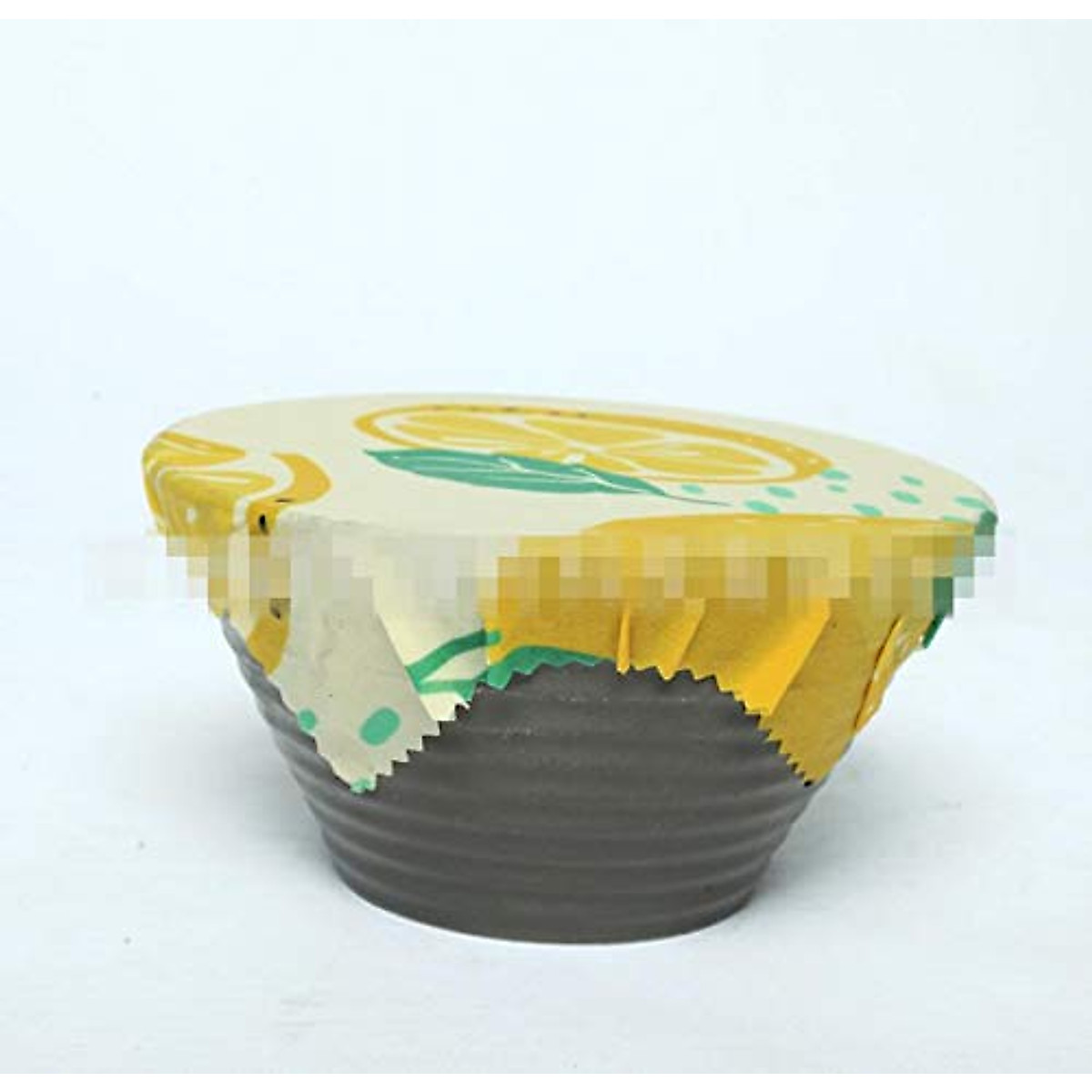 VOVOLO (Lemon Print 3 Size S/M/LReusable Beeswax Food Wraps Eco Friendly Wrappers Sustainable Plastic Free Food Storage Washable Bowl Covers Sandwich Wrappers