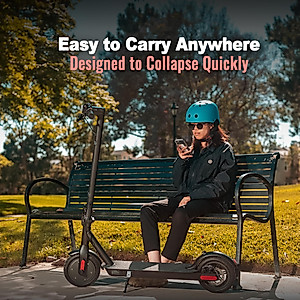 Electric Scooter for Adults and Kids Quick Folding IPX5 15.5 mph Max Speed 28 Miles Long-Range Battery with 350W Motor E-Scooter for Commuter (Black)