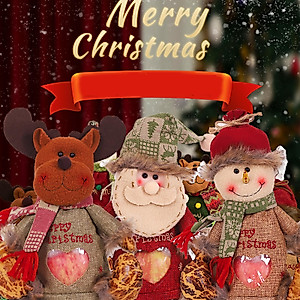 Christmas Gift Bags Zipper Design,Christmas Gift Doll Bags, Christmas Candy Bags, Christmas Bags with Drawstring,Christmas Gift Bags for Party and Festival (6pcs)