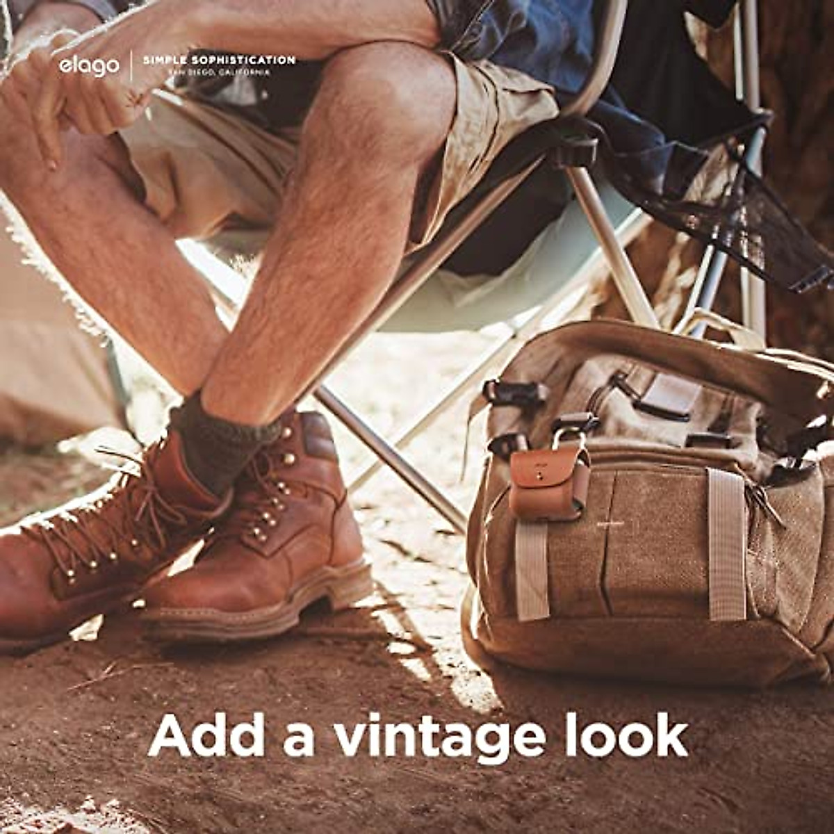 elago Leather Case Compatible with AirPods 3 Case - Compatible with AirPods 3rd Generation Case, Natural Cowhide Leather Case Cover with Brass Ring Holder, Supports Wireless Charging [Brown]