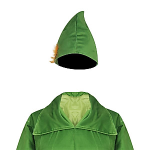 LILLIWEEN Peter Pan Costume Elf Outfit Halloween Cosplay Suit for Men Women 2XL