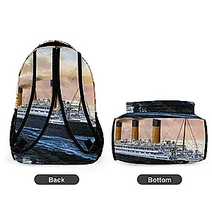 Retro Titanic Famous Old Historic Travel Laptop Backpack Durable Computer Bag Daypack for Men Women