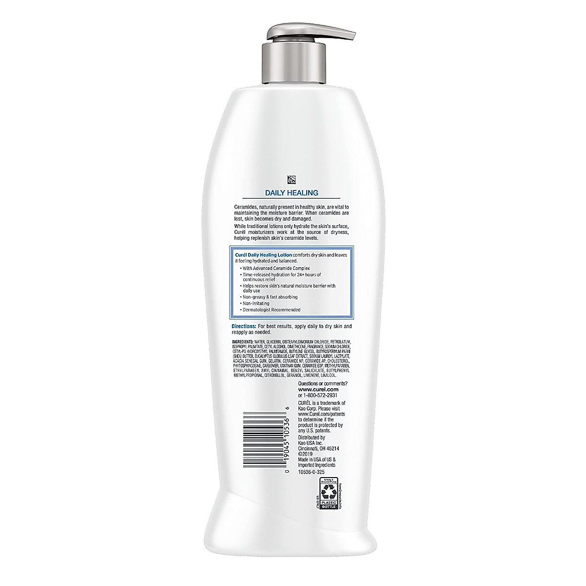 Curel Daily Healing Moisture Body Lotion, Original Formula - 13 Fl Oz (Pack of 2)