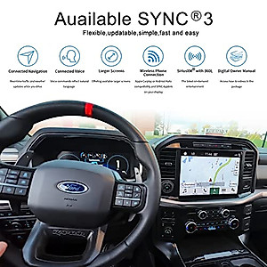 SYNC 1 to SYNC 3 Upgrade Kit 4'' to 8'' for 2014-2019 Ford F150 SYNC 3.4 MyFord Touch (MFT), The Latest NA221 Maps, Apple CarPlay & Android Auto, Complete Monitor Set with Control Panel Screen Frame