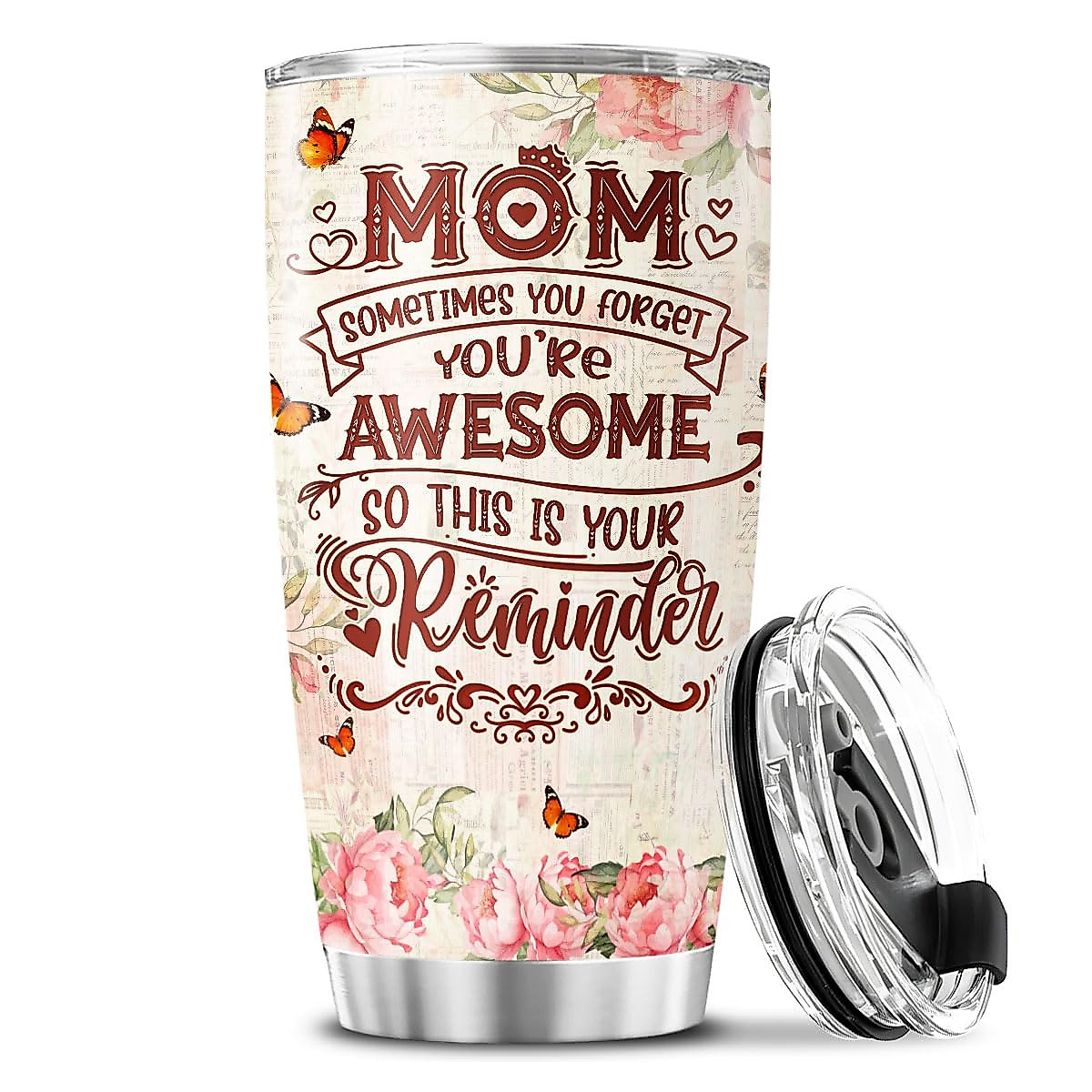 Best Mama Ever, Tumbler 20 Oz With Lid And Straw, Mama Bear Gifts, Mom Day Handle For Mother Mothers Women Funny Insulated Cups Tumblers Coffee