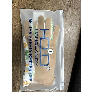 HANDLANDY Mens Work Gloves Touch Screen, Synthetic Leather Utility Gloves, Flexible Breathable Fit- Padded Knuckles & Palm (Large, Black)