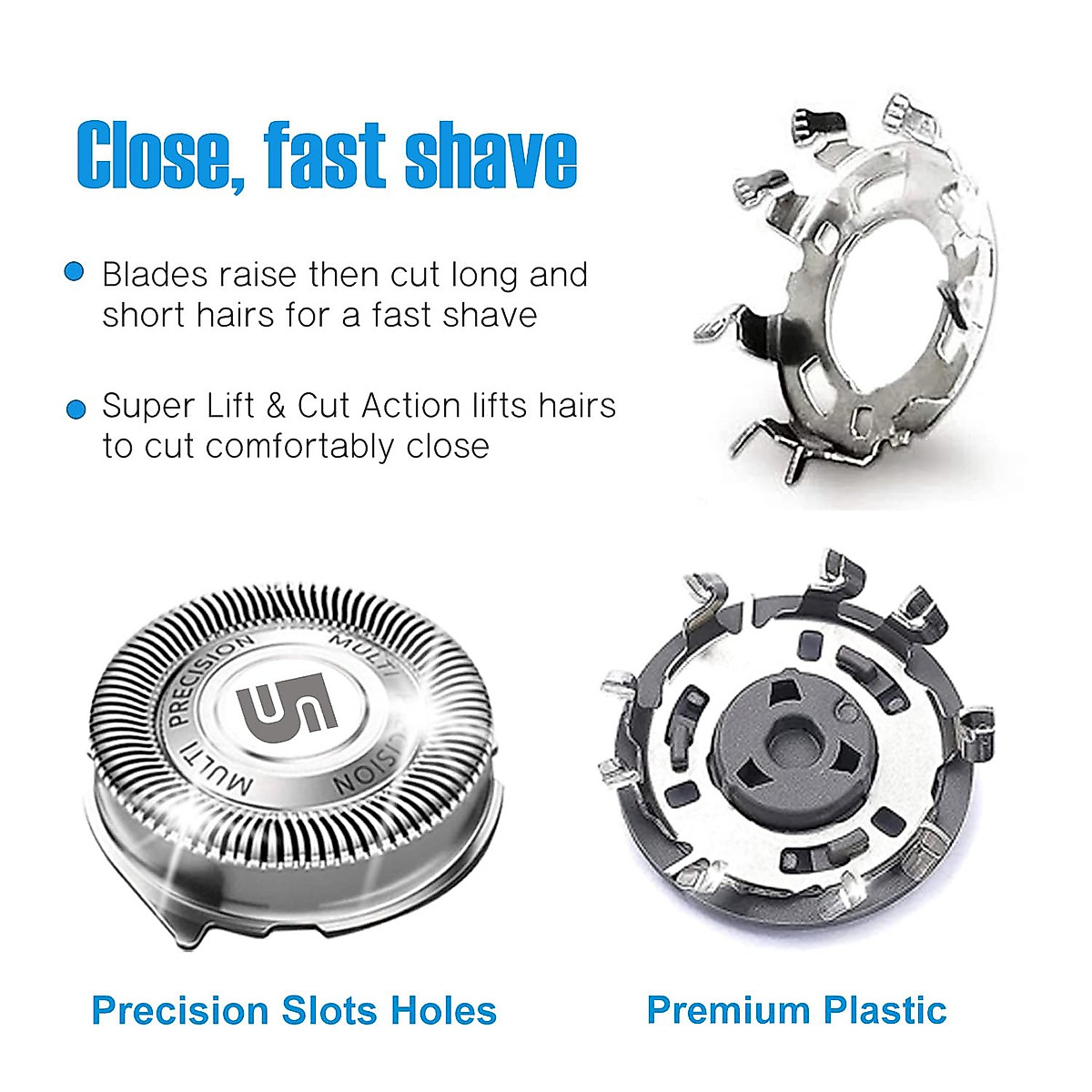 Replacement Heads Compatible with Philips Norelco 5000 Series, SH50 Replacement Blades for Philips Norelco SH50 Shavers, HQ8 Head for Norelco 5000 Shaver