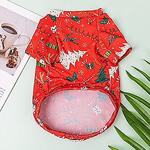 Hawaiian Style Dog Shirts, Colorful Puppy Sweatshirt, Breathable Pet Printed T-Shirts Clothes for Small Medium Large Boy Girl Doggie Cats 4 2XL