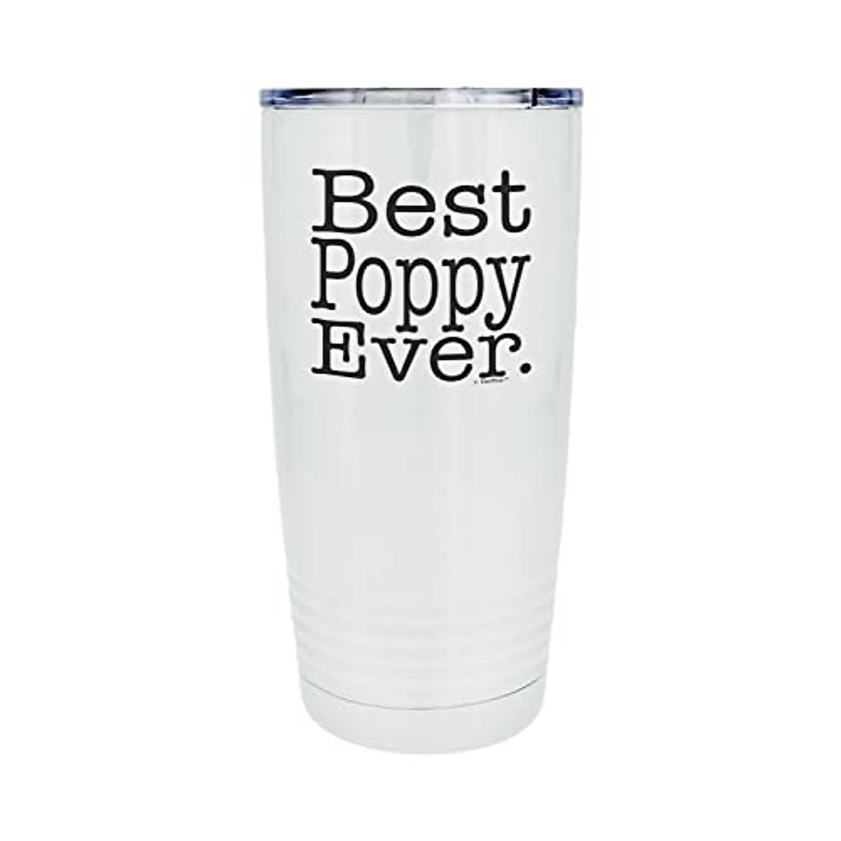 ThisWear Travel Mug For Best Poppy Ever 20oz. Stainless Steel Insulated Travel Mug With Lid White