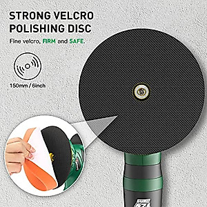 Cordless Polisher for Car Detailing with 2pcs 12V 2.0Ah Batteries & Charger, Aiment 6 Inch Cordless Car Buffer Polisher, 6 Variable Speeds, Portable Sander for Car Waxing/Buffing/Scratch Repairing