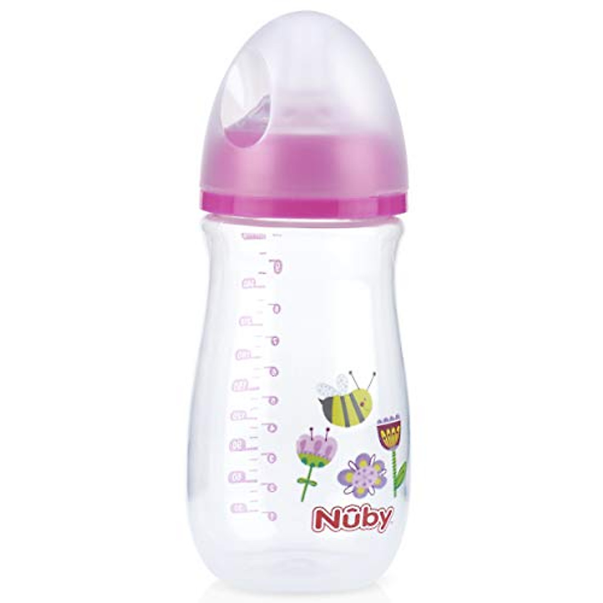 Nuby Tritan Wide Neck Non-Drip Bottles with Anti-Colic Air System: 9oz./ 270 Ml, 3 Pack, 3M+, Multi
