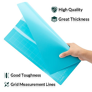 WISYOK 4 Pack 12x12 Inch Cutting Mats for Cricut Explore Air 2/Air/One/Maker, Adhesive Sticky Replacement Cut Mats (Standard, Light, Strong, Fabric) for Crafts, Quilting, Sewing