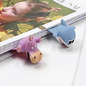 3 Pieces+ Gift 3D Animal Bookmarks for Kids and Students, Cute, Funny, Wacky, and Sturdy, Kawaii Stereo Cartoon Bookmarks -Hippo, Shark, Kitten , and Stick Markers for Notes