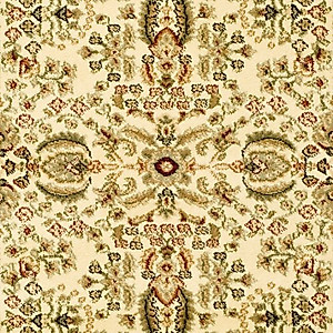 SAFAVIEH Lyndhurst Collection Accent Rug - 3'3" x 5'3", Ivory & Rust, Traditional Oriental Design, Non-Shedding & Easy Care, Ideal for High Traffic Areas in Entryway, Living Room, Bedroom (LNH214R)