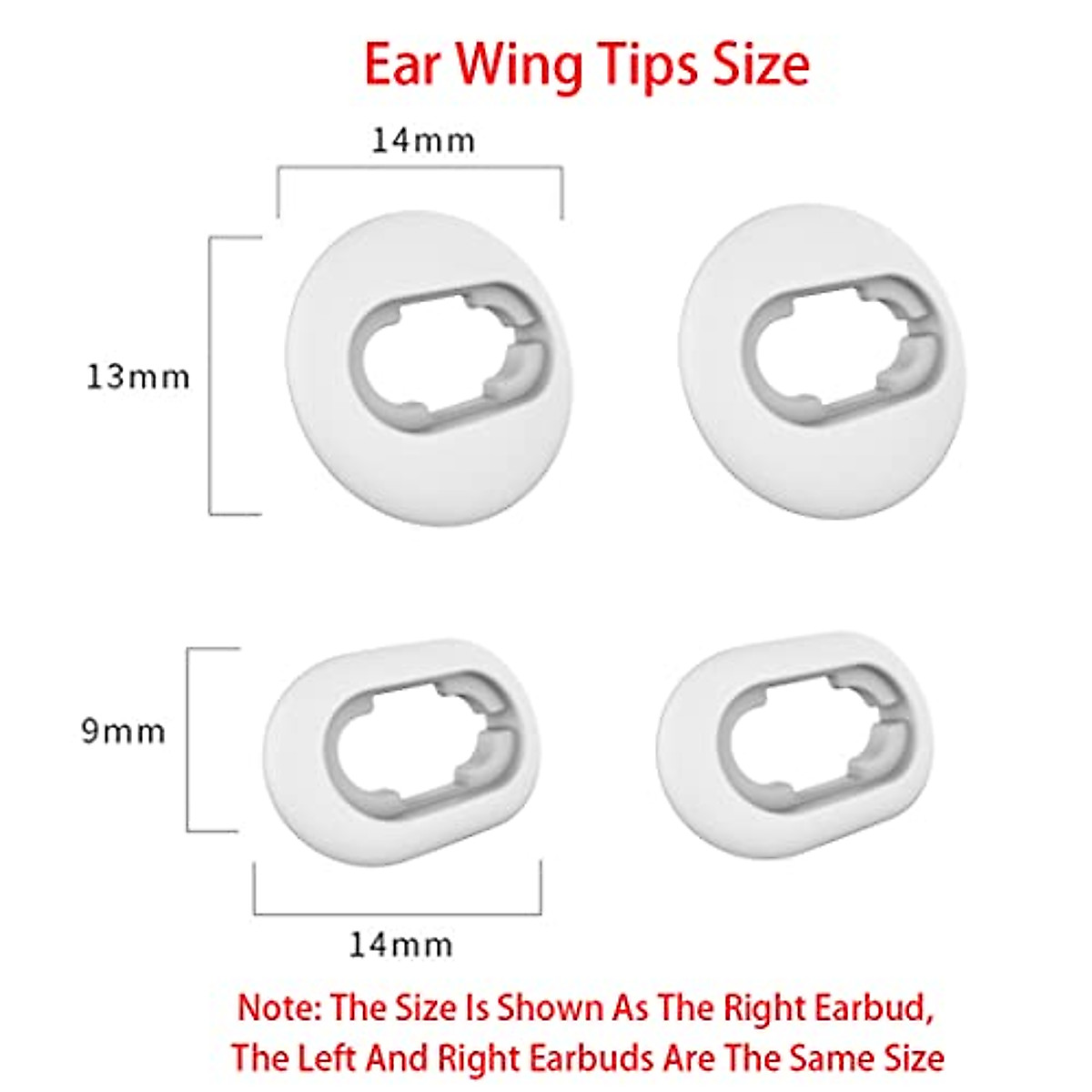 8 Pairs L/S Galaxy Buds Live Accessories Earbud Tips Replacement Earbud Tips Earbud Replacement Tips Silicone Earbud Tips Ear Tips Ear Wing Tips Compatible with Samsung Galaxy Buds Live Ear Tips White